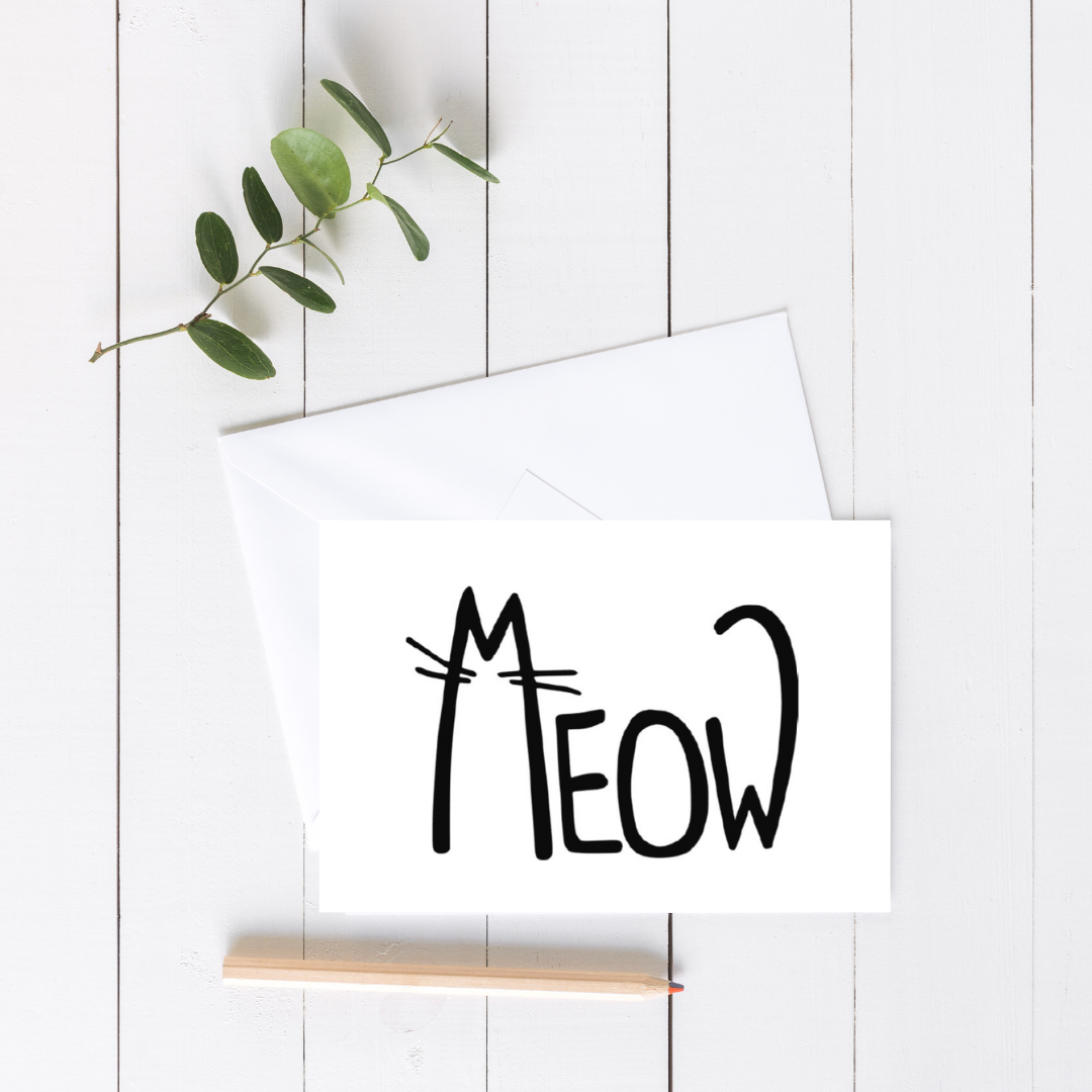 Meow Greeting Card | Little Lions NZ